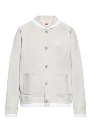 Kenzo Long-sleeved Button-up Sweatshirt - Grey