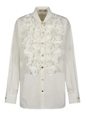 Alberta Ferretti Floral Appliqué Shirt - White