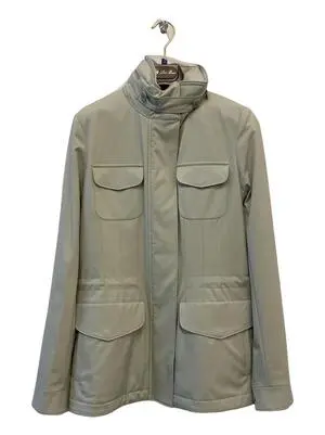 Loro Piana Zipped High Neck Coat - Gray