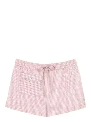 Valentino Garavani Plaid Shorts With V Logo Detail - No