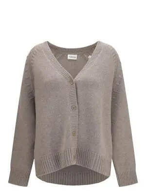 P.a.r.o.s.h Oversized V-neck Cardigan - Beige