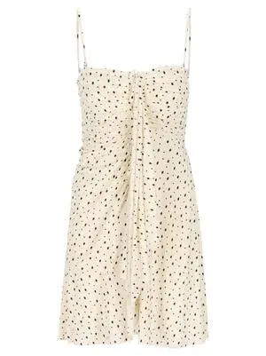 Isabel Marant Étoile Sleeveless Polka Dot Printed Dress - White