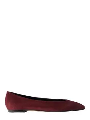 AeydĒ Solid Suede Ballet Flats - Brown