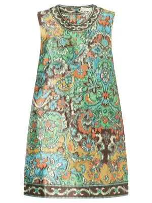ALEMAIS Alemais Floral Jacquard Satin Mini Dress
