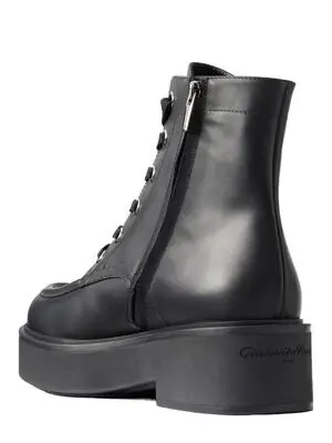 GIANVITO ROSSI Leather Ankle Boots - Black