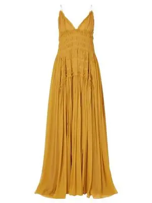 Ulla Johnson Ulla Johnson Backless V-Neck Maxi Dress Orange