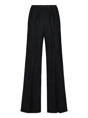FORTE_FORTE Forte Forte High Waisted Pleated Wide Leg Trousers Black