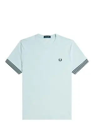 Fred Perry Stripe Cuff T-shirt - Blue