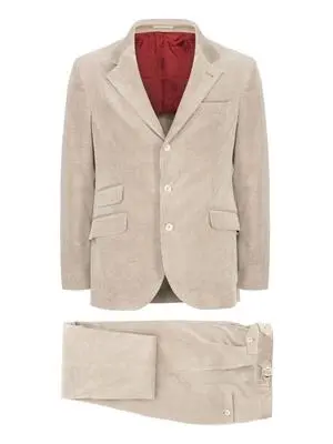 BRUNELLO CUCINELLI Long-sleeved Suit, Trousers, And Jacket