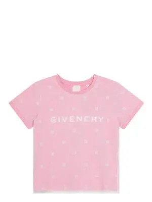 Givenchy Givenchy Monogrammed Cotton T-Shirt Pink