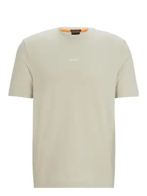 Hugo Boss Short Sleeve T-shirt With Logo Detail - Beige