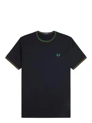 Fred Perry Classic Short Sleeve T-shirt With Contrast Trim - Black
