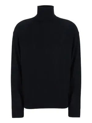 SEMICOUTURE Virgin Wool High Neck Sweater - Black