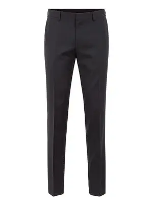 Hugo Boss Slim Fit Herringbone Trousers - Black