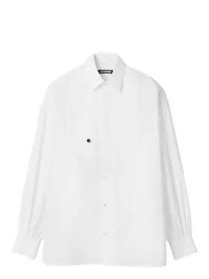 Jacquemus Collared Long-sleeve Shirt - White