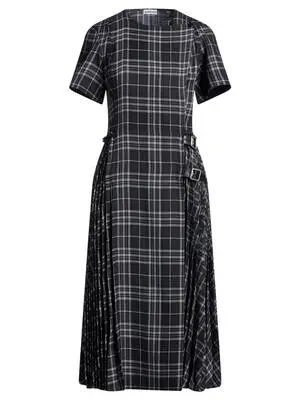 Burberry Burberry Plaid Ruched Dress Black