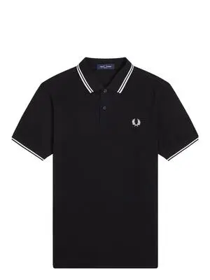 Fred Perry Cotton Polo Shirt - Black