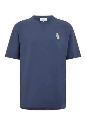 Maison Kitsuné Fox-patterned T-shirt - Blue