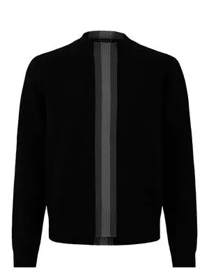 Gucci Long Sleeve Zip Up Knit Cardigan - Black
