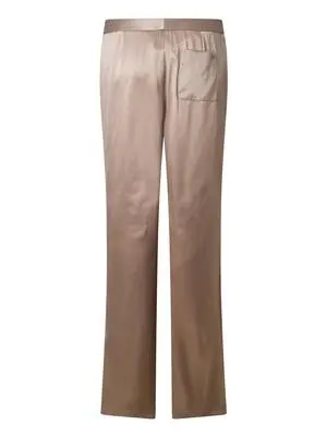 TOM FORD Tom Ford Silk Blend Tailored Trousers Brown