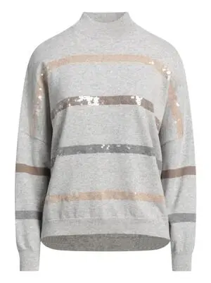 BRUNELLO CUCINELLI Brunello Cucinelli Striped Sequined Turtleneck