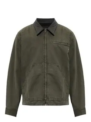 Rag & Bone RAG & BONE Leather Collar Casual Jacket Green