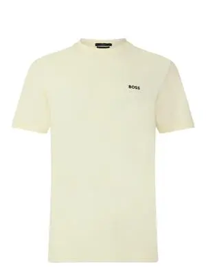 Hugo Boss Green T-shirt With Logo Design Stretch Cotton - No