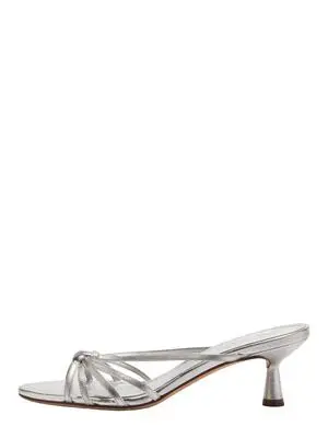 AeydĒ Strappy Mule Sandals - Silver
