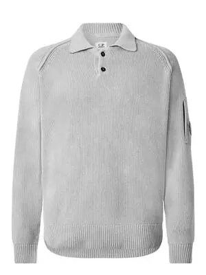 C.P. COMPANY Knit Polo Shirt - Gray