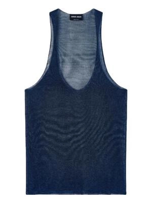 Giorgio Armani Giorgio Armani Viscose Lurex Top Blue