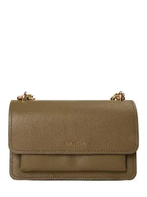 Michael Kors Leather Crossbody Bag With Chain Strap - Green