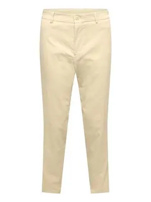 Hugo Boss Casual Straight Leg Trousers With Buckle Detail - White