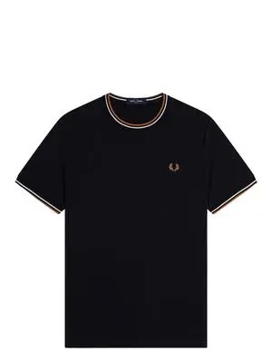 Fred Perry Simple Crew Neck Shortsleeve Top - Black