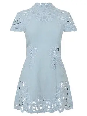 Cult Gaia Fitted Short Dress With Cut-out Detailing - Blue