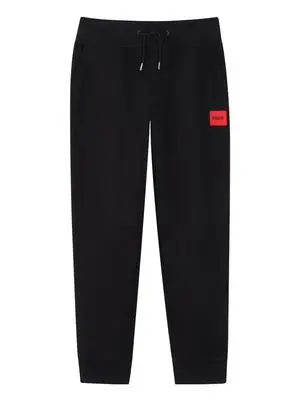 Hugo Boss Fleece Joggers With Drawstring Waist - Black