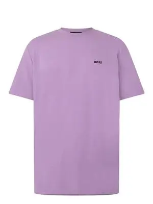 Hugo Boss Green T-shirt With Logo Design Stretch Cotton - No