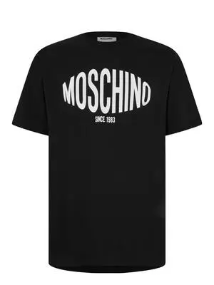 Moschino Simple Crew Neck Shortsleeve Top - Black