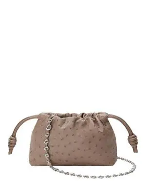 Loewe Mini Flamenco Ostrich Purse - Brown