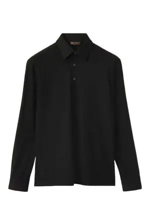 Loro Piana Colmegna Polo Shirt Black