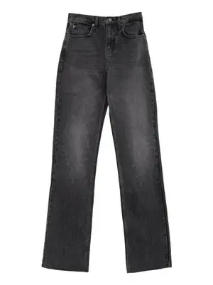 THE FRANKIE SHOP Faded-wash Denim Trousers - Grey