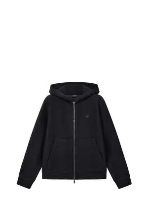 Emporio Armani Textured Hooded Blouson Jacket - No