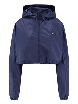 MIU MIU Miu Miu Long Sleeve Hooded Casual Jacket