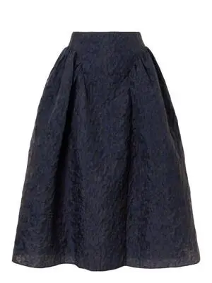 Cecilie Bahnsen Floral-jacquard Midi Skirt - Black