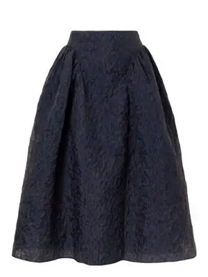 Cecilie Bahnsen Floral-jacquard Midi Skirt - Black