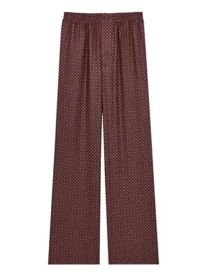 SAINT LAURENT PANTS IN HEXAGON SILK TWILL
