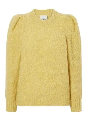 Isabel Marant Étoile Isabel Marant Emma Gathered Wool-Blend Bouclé Sweater No