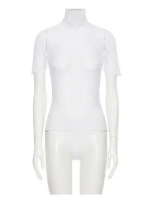Valentino Garavani Valentino Short-Sleeved High Neck Bodysuit White