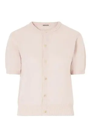 Auralee Button Short-sleeve Cardigan - No