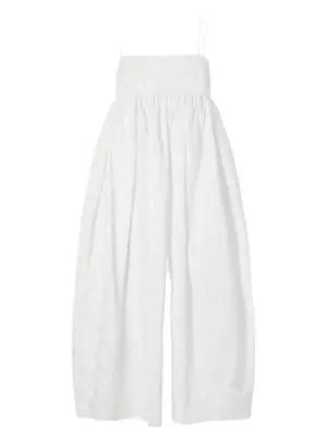 Cecilie Bahnsen Spaghetti Strap Square Neck Dress - White