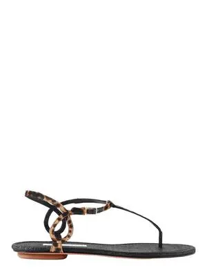 AQUAZZURA Aquazzura Leopard-Print Calf Hair Sandals No